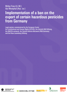 Legal opinion on the implementation of export ban for certain hazardous ...